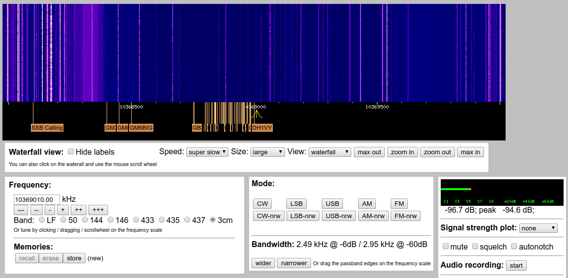 QO-100 / Es'hail-2 Web Receiver Project